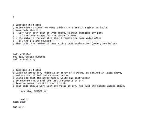 solved title assignment 6 bit wise instructions and