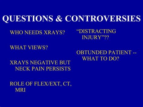 Cervical Spine Injury C Spine Clearing The Cervical Spine Ppt