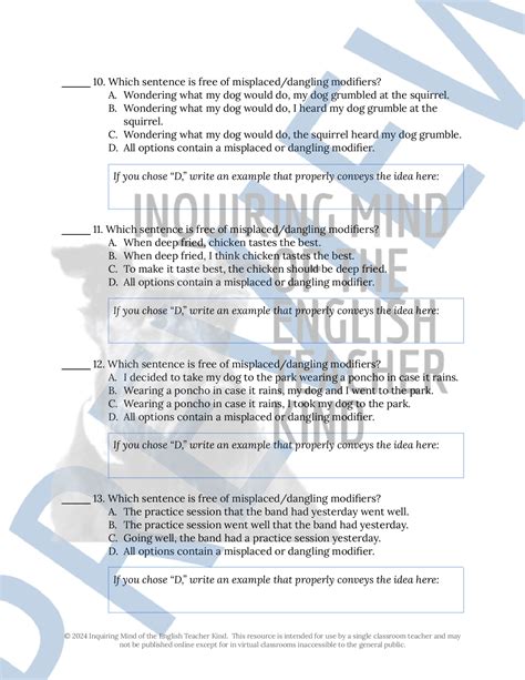 High Babe Grammar Practice Worksheet On Misplaced And Dangling Modifiers Made By Teachers