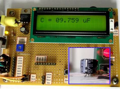 making a digital capacitance meter using microcontroller embedded lab