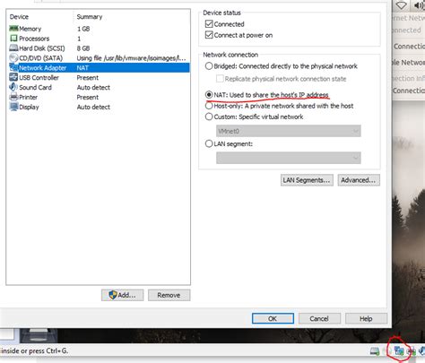 wireless networking vmware recognizes wifi but not the vm itself