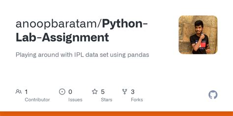 Github Anoopbaratampython Lab Assignment Playing Around With Ipl