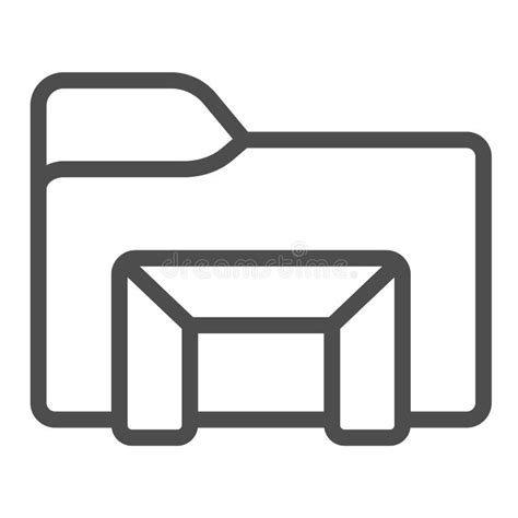 Explorer Folder Line Icon Windows Pack Concept Vector Graphics Stock Vector Illustration Of