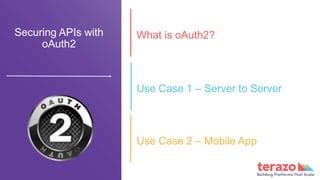 Securing APIs With OAuth2 PPT