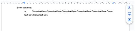way to align text in bullet points with the text from the first line