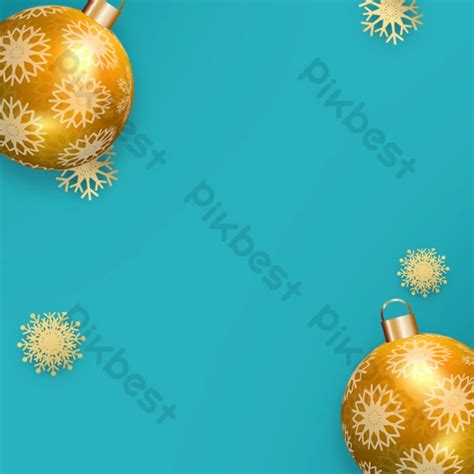 Snowflake Bell Green Golden Texture Background Psd Free Download Pikbest