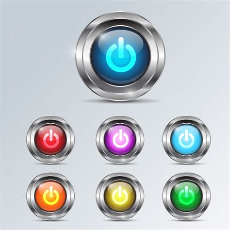Premium Vector Power Button Icon Set