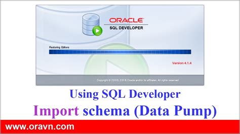 Sql Developer Import Tables Schemes Or Whole Database Via Oracle Sql Developer Youtube