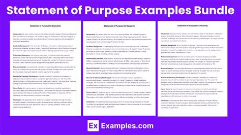 10 Statement Of Purpose Examples To Download