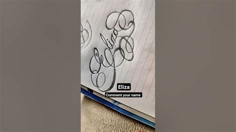 Eliza Name In Calligraphy Cursive Handwriting Calligraphy Shorts