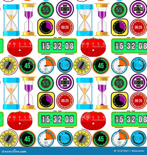 Clock Watches Vector Timer Colorful Measurement Tools Number Digital Information Stopwatch