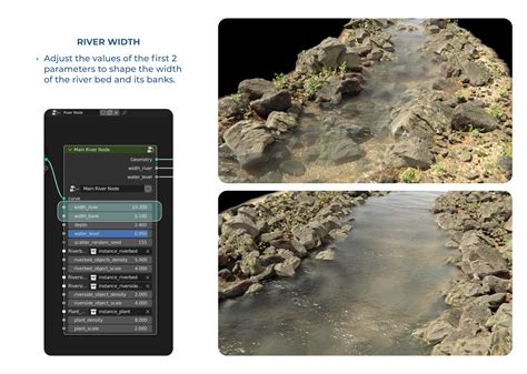 Procedural River Stream Generator Geometry Nodes Blender Market