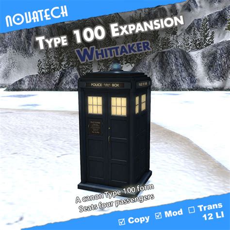 Second Life Marketplace Type 100 Tardis Form Whittaker Police Box