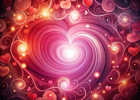 빛나는 핑크색과 빨간색으로 행복한 발렌타인 데이 행복한 발렌타인 데이 핑크와 레드 마음 배경 일러스트 및 사진 무료