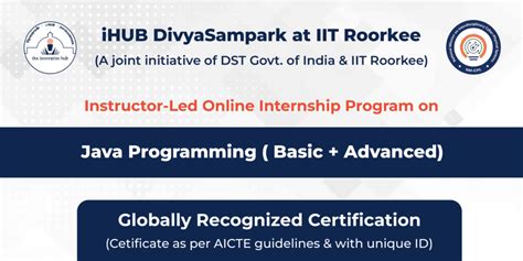 Summer Internship Program By Ihub At Iit Roorkee Diginique Techlabs