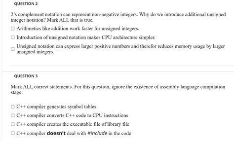 Solved Question 2 2s Complement Notation Can Represent