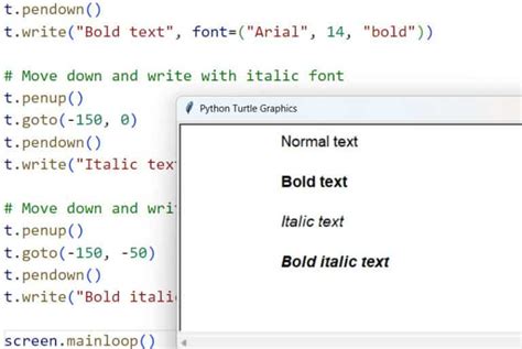 Python Turtle Write Function