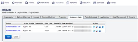 Test Organization Reference Data