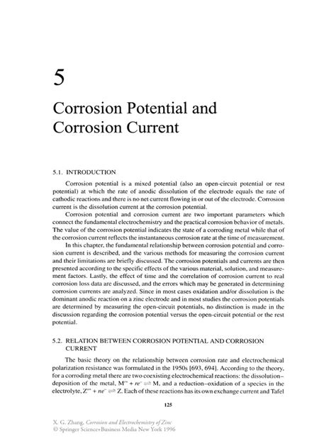 Corrosion Potential And Corrosion Current Pdf Corrosion Ph