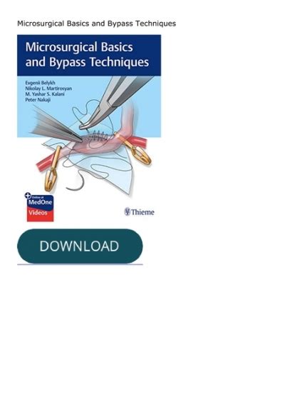 [download ]⚡️pdf ️ Microsurgical Basics And Bypass Techniques