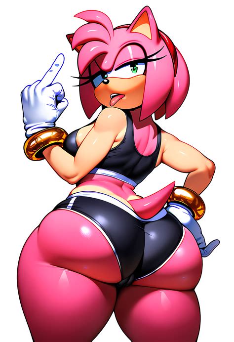 Rule 34 Ai Generated Amy Rose Anthro Ass Ass Focus Big Ass Big Butt