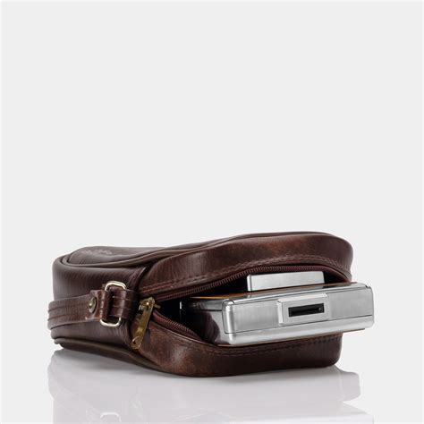 Brown Polaroid Folding Sx 70 Leather Camera Bag