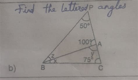 find the lettered angles b filo