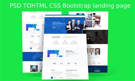 Convert Psd Landing Page To Html Css Bootstrap Website By Artofhorizon Fiverr