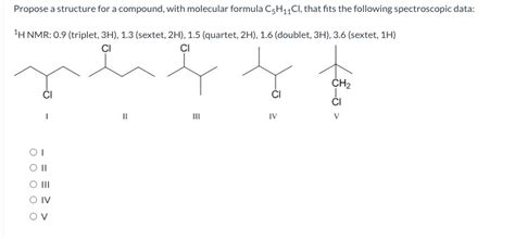 Solved Propose A Structure For A Compound With Molecular