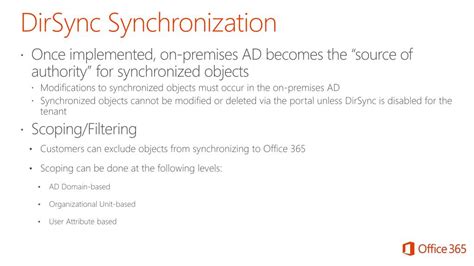 PPT Mod DirSync Single Sign On ADFS PowerPoint Presentation ID