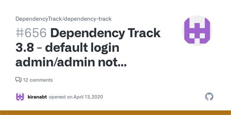 Dependency Track 38 Default Login Adminadmin Not Working · Issue