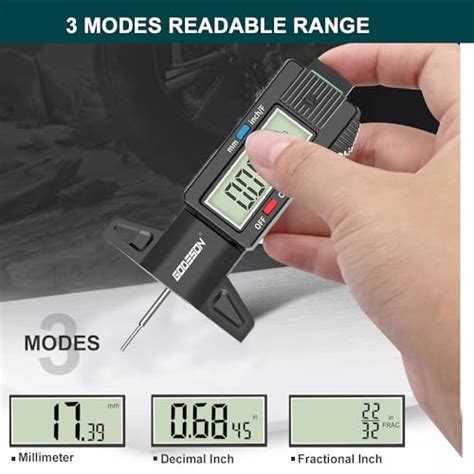 Godeson Tire Tread Depth Gauge Digital Tire Tread Depth Gauge
