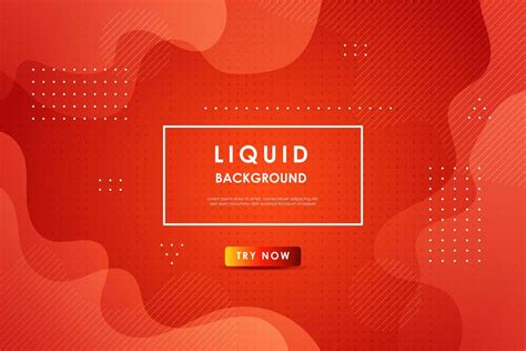 Abstract Orange Gradient Wavy Light Liquid Color With Geometric Shape Background Eps10 Vector