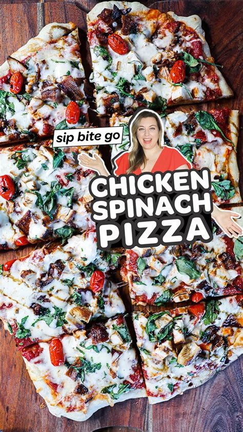 Chicken Spinach Pizza Recipe This Chicken Spinach Pizza With Bacon