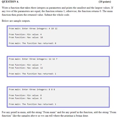 Solved Question 4 10 Points Write A Function That Takes
