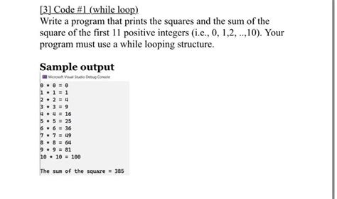 Solved 3 Code 1 While Loop Write A Program That