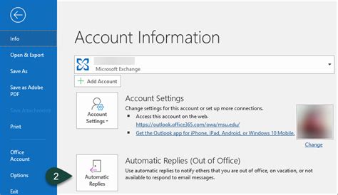 Setting Out Of Office Replies In Outlook Anr Information Technology
