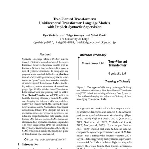 Tree Planted Transformers Unidirectional Transformer Language Models