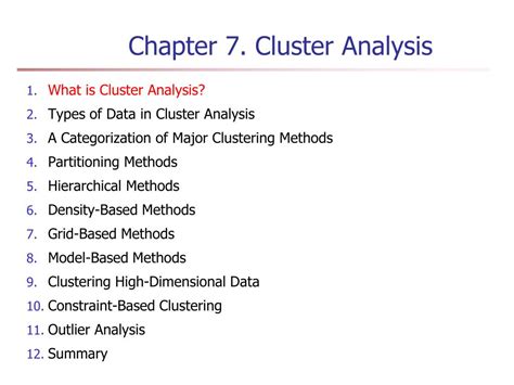 PPT Chapter 7 Cluster Analysis PowerPoint Presentation Free
