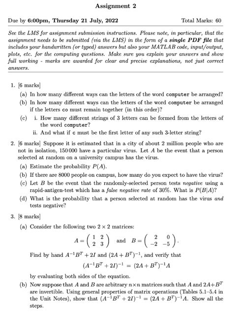 Solved Assignment 2 Due By 600pm Thursday 21 July 2022