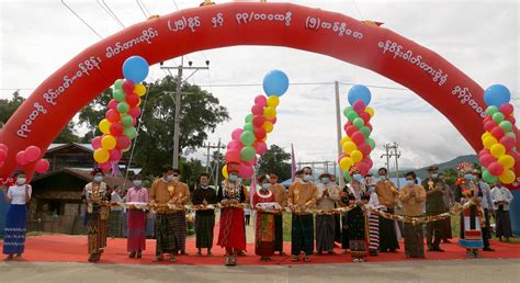 မန်းဝိန်းကျေးရွာတွင် ပြည်နယ်ရန်ပုံငွေဖြင့် ဆောင်ရွက်သည့် ၃၃ ၁၁ ကေဗွီ ၅ အမ်ဗွီအေ မန်ဝိန်းဓာတ