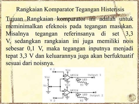 Rangkaian Pembanding Rangkaian Komparator Comparator Pptx