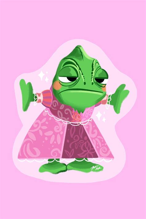 Pascal Tangled Clear Sticker Etsy