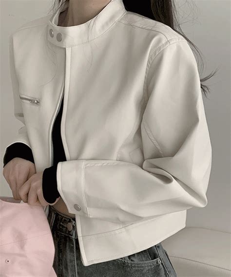 [트렌디 고퀄 핏보장] 앤더슨 레더 노카라 라이더 세미크롭 가죽 자켓 4colors 에이블리