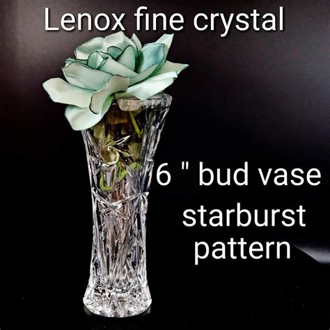 Vintage Lenox Fine Crystal Bud Vase Starburst Pattern 2 Available Etsy