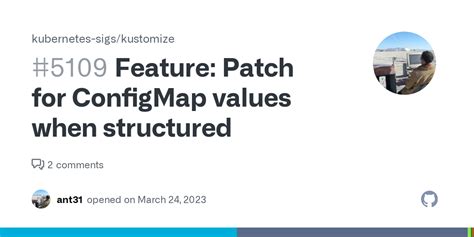 Feature Patch For Configmap Values When Structured · Issue 5109 · Kubernetes Sigskustomize