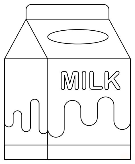 Imprimible Leche Gratis Para Colorear Imprimir E Dibujar Coloringlib