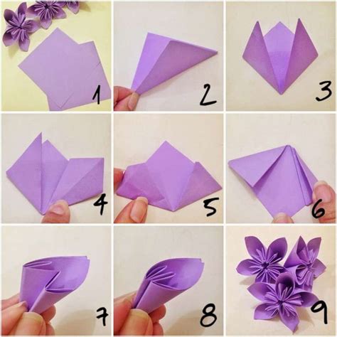 Как сделать цветы из бумаги A4 ТОП 480 идей фото и схемы Origami For Beginners Origami