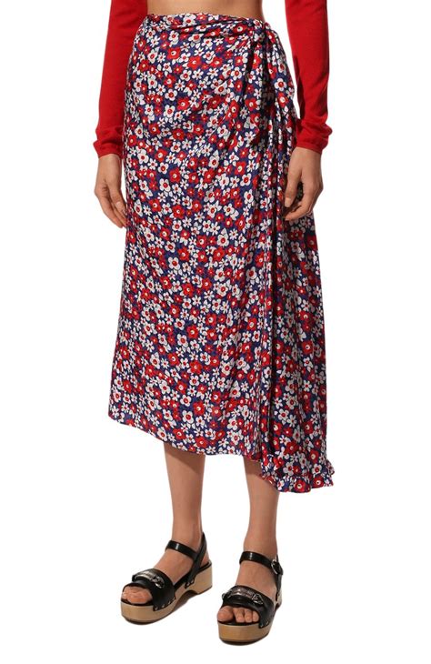 Женская разноцветная шелковая юбка Miu Miu купить в интернет магазине ЦУМ арт Mg1727 10lc