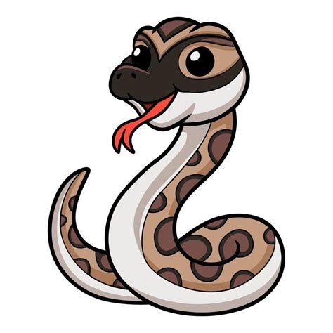 Cute Python Molurus Bivittatus Cartoon 20126768 Vector Art At Vecteezy